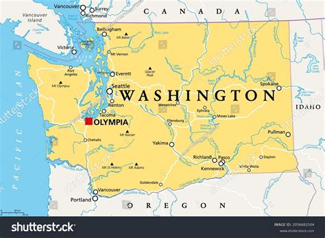 Printable Road Map Western Washington State Mileage Map Of The Best