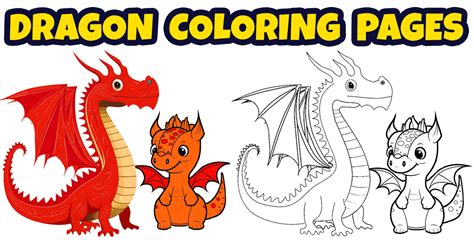 Easy Dragon Coloring Page Dragon Coloring Pages Dragon Copy And