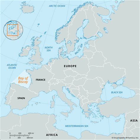 Bay Of Biscay On World Map