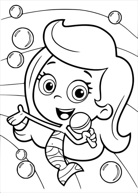 Molly Bubble Guppies Coloring Pages Coloring Cool