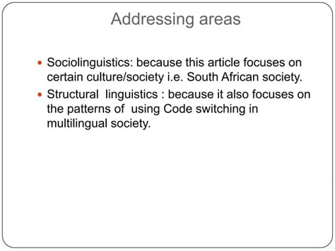 Presentation On Code Switching Pptx