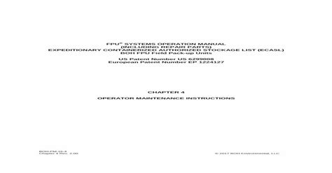 Pdf Fpu Systems Operation Manual Including Of A Fixed Facility To