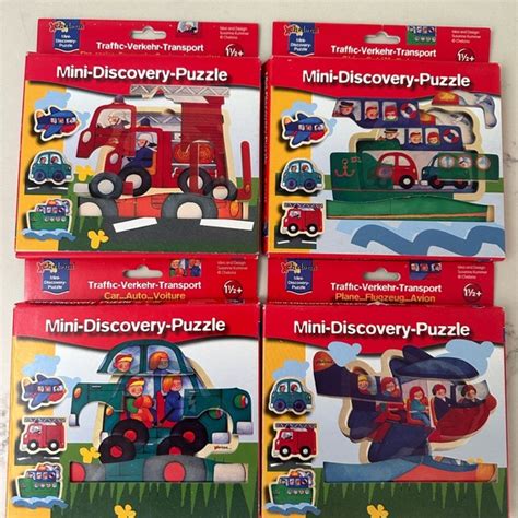Chelona Toys Set Of 4 Chelona Mini Discovery Puzzles New In Box