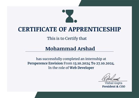 Muhammad Arshad R A On Linkedin Internship Webdevelopment Learning