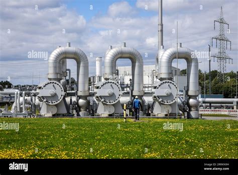 Natural Gas Compressor Stadium Of Open Grid Europe Werne North Rhine Westphalia Germany