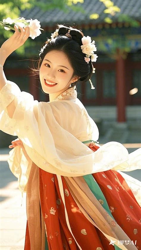 古装女，古灵精怪。活泼开朗，年轻漂亮 4 花瓣网