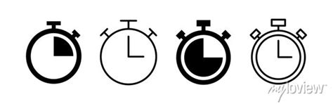 Stopwatch Icon Vector Timer Sign And Symbol Countdown Icon Wall