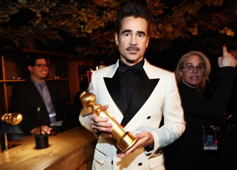 Colin Farrell At The Golden Globes Award Winners Engraving Golden Globes