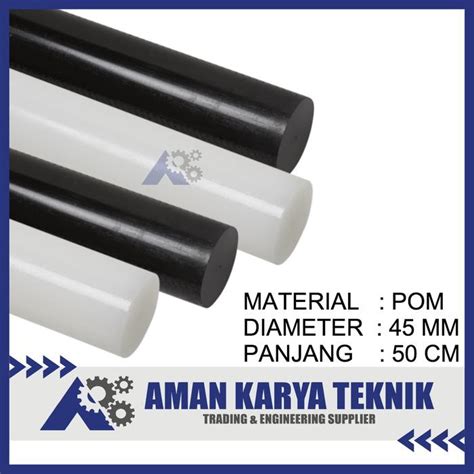 Jual Polyacetalpom Batangan Pom Rod Dia 45 Mm X 500 Mm Shopee