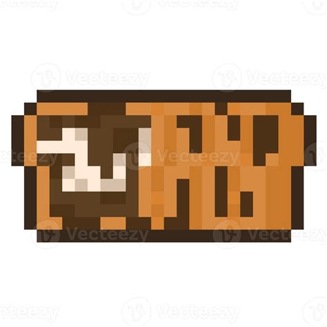 Pixel Art Chocolate Bread Icon 27517697 Png
