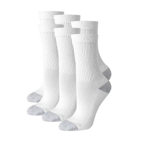 Hanes Womens Cool Comfort Mid Calf Crew Socks 6 Pack Cushioned