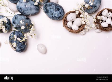 Frame Background With Robin Blue Eggs Eggs With Copy Space For Text