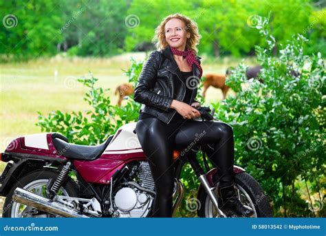 Leather Biker Girl Outfit