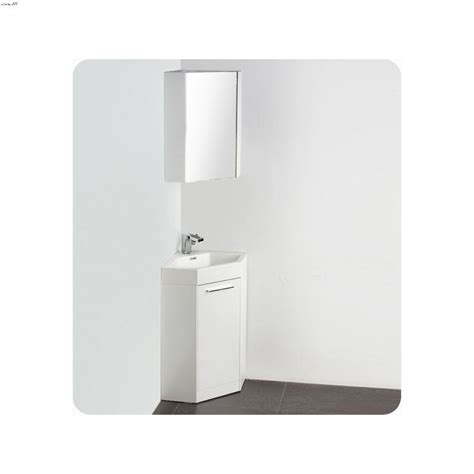 Fresca Coda 18 White Modern Corner Bathroom Vanity Fvn5084wh By Fresca