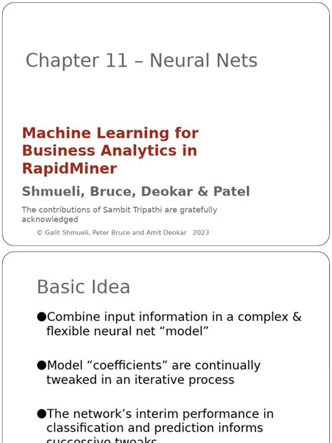 Chapter 11 Neural Nets Pdf Deep Learning Artificial Neural Network