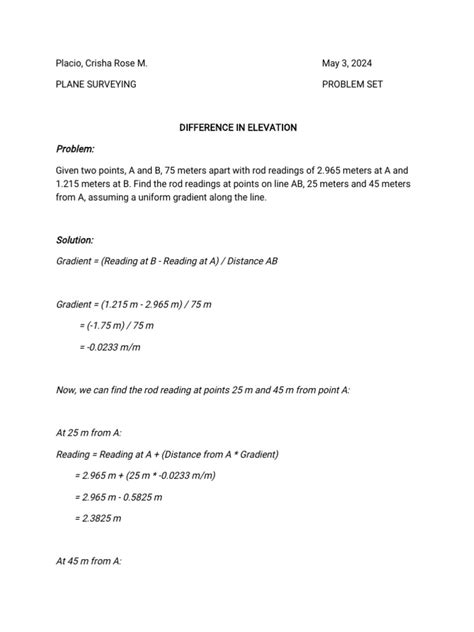 Problem Set Plane Surveying Pdf