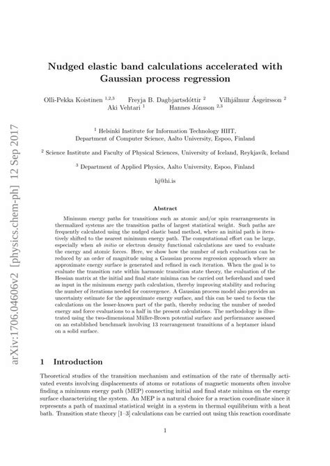 Pdf Gaussian Process Regression · Endpoint Minima Can Be Carried Out