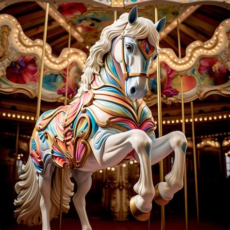 Carousel Candy Striped Horse Digital Art By Athena Mckinzie Fine Art