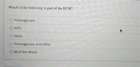 Solved Which Of The Following Is Part Of The