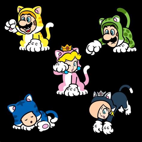 Supper Mario Broth All Voices Of The Cat Forms Of The Five Playable