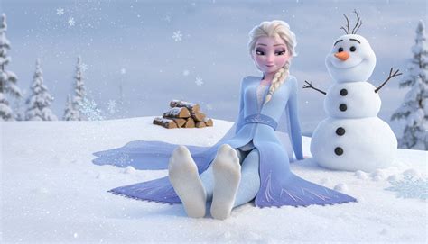 Elsa I Bet That Snowman Is Looking At Her Socks By Sockfetishworld On
