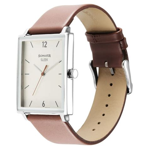 Buy Sonata Rectangular Dial Analog Watch For Men 7148sl02 Online