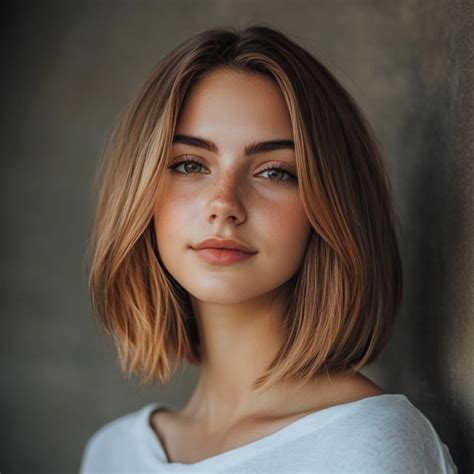 32 Low Maintenance Medium Length Haircuts Sleek Blunt Bob With Soft