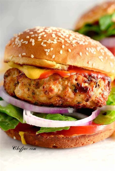 Ground Chicken Burgers Chefjar Recipe Chicken Burgers Recipe