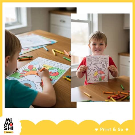 Summer Color By Number Coloring Pages Fun And Easy Print And Go Activity