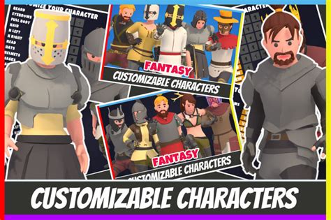 Customizable 3d Fantasy Characters Pack Vol 2：王道ファンタジーの登場人物を自由に作成できる
