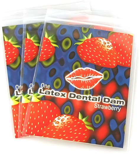 Trustex Latex Dental Dams Strawberry Flavor 12 Count