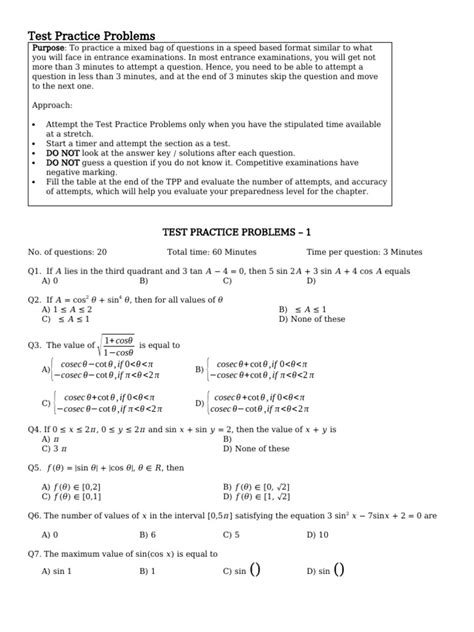 Test Practice Problems Renu Pdf