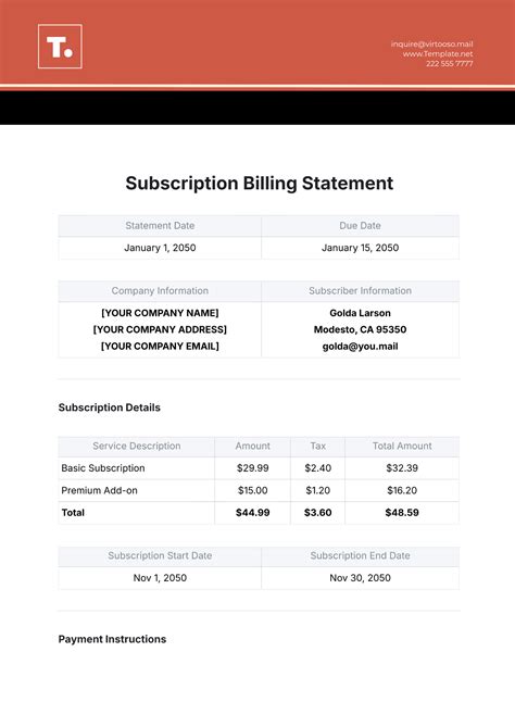 Free Philippines Billing Statement Format Template To Edit Online