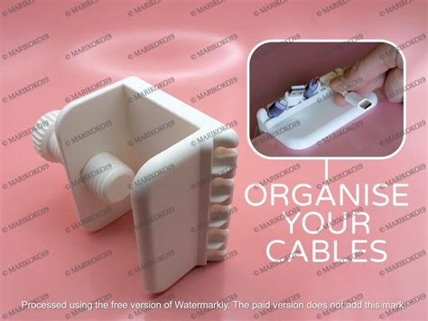 Customizable Cable Organizer Stl File 3d Printable Cord Holder