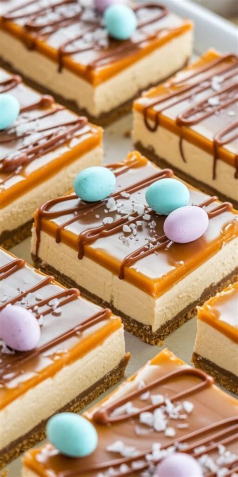 Salted Caramel Easter Cheesecake Bars A Sweet And Salty Delight Gorilla Fitnesswatches