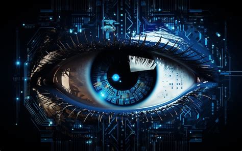 Premium Ai Image Biometric Eye Authentication