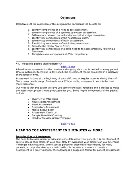 Nursing Head To Toe Assessment Guide Pdf Heart Valve Clinical