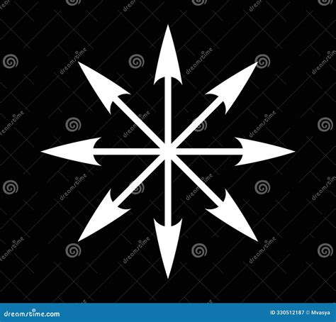 Chaos Star Symbol Arrows Eight Pointed Radial Symmetry Vector