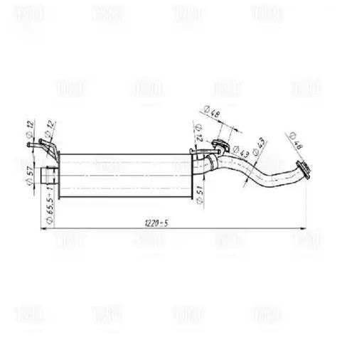 Глушитель средняя часть L1220 Toyota Land Cruiser 100 Lexus Lx 47i V8