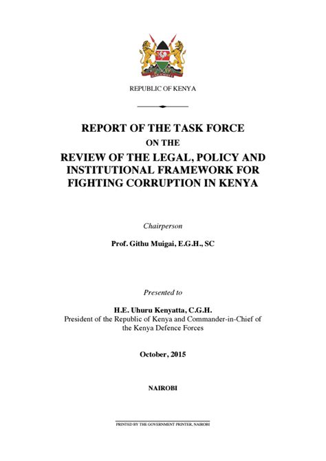 report of the task force on the review of the legal policy and