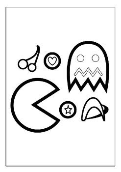 Pac Man Printable Coloring Pages