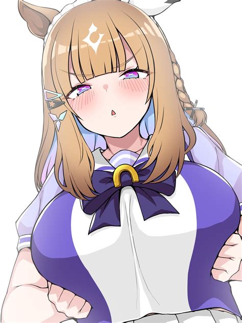 Moshi Atelier33 4 Almond Eye Umamusume Umamusume Highres 1girl Alternate Breast Size