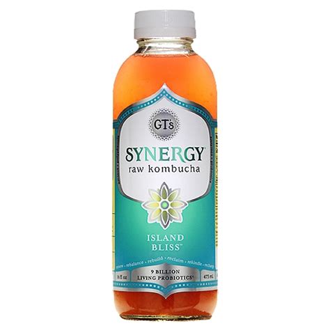 Gts Synergy Island Bliss Raw Kombucha 16 Fl Oz
