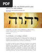 Significado Y Aplicación De Yod He Vav He Pdf Tetragrammaton Kábala