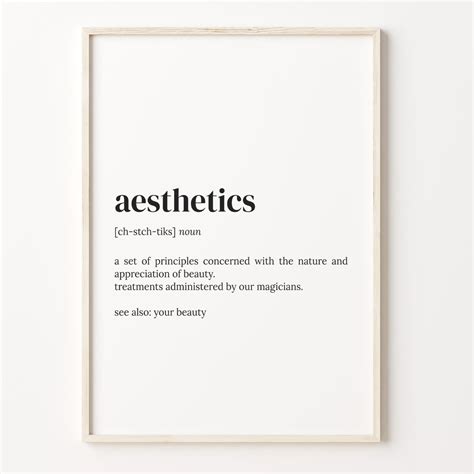 Aesthetics Definition Print Dictionary Poster Quote Wall Art Aesthetics Definition Print Dictionary Poster Quote Wall Art