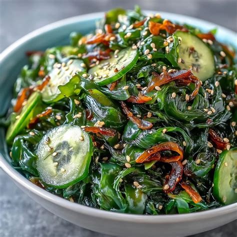 Fresh Seaweed Salad Tossed In Ponzu Dressing