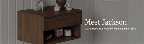 Nathan James Jackson Wall Mounted Floating Bedroom Nightstand With Storage Drawer