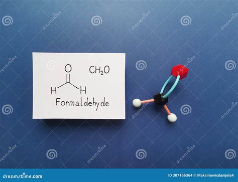 formaldehyde methanal molecule molecular structure model and