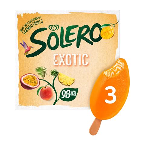 Solero Exotic Ice Cream 3 X 90 Ml Ice Cream Cones Sticks And Bars
