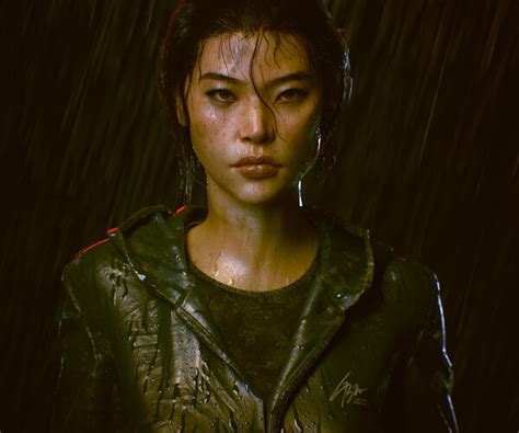 Artstation Woman In The Rain Resources